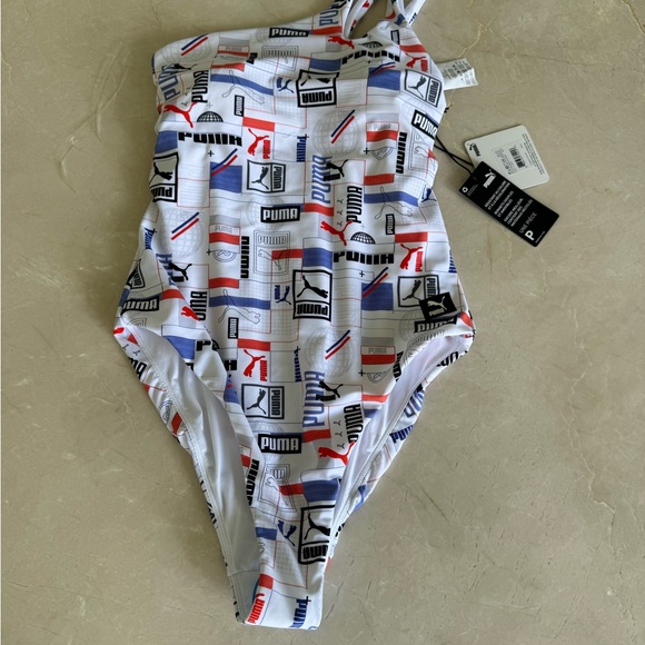 Puma | Swim | New Puma Logo White One Piece Bathing Suit Streetwear 58 ...